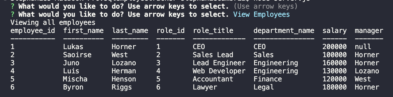 GitHub - StephCambria/Employee-Tracker-with-SQL