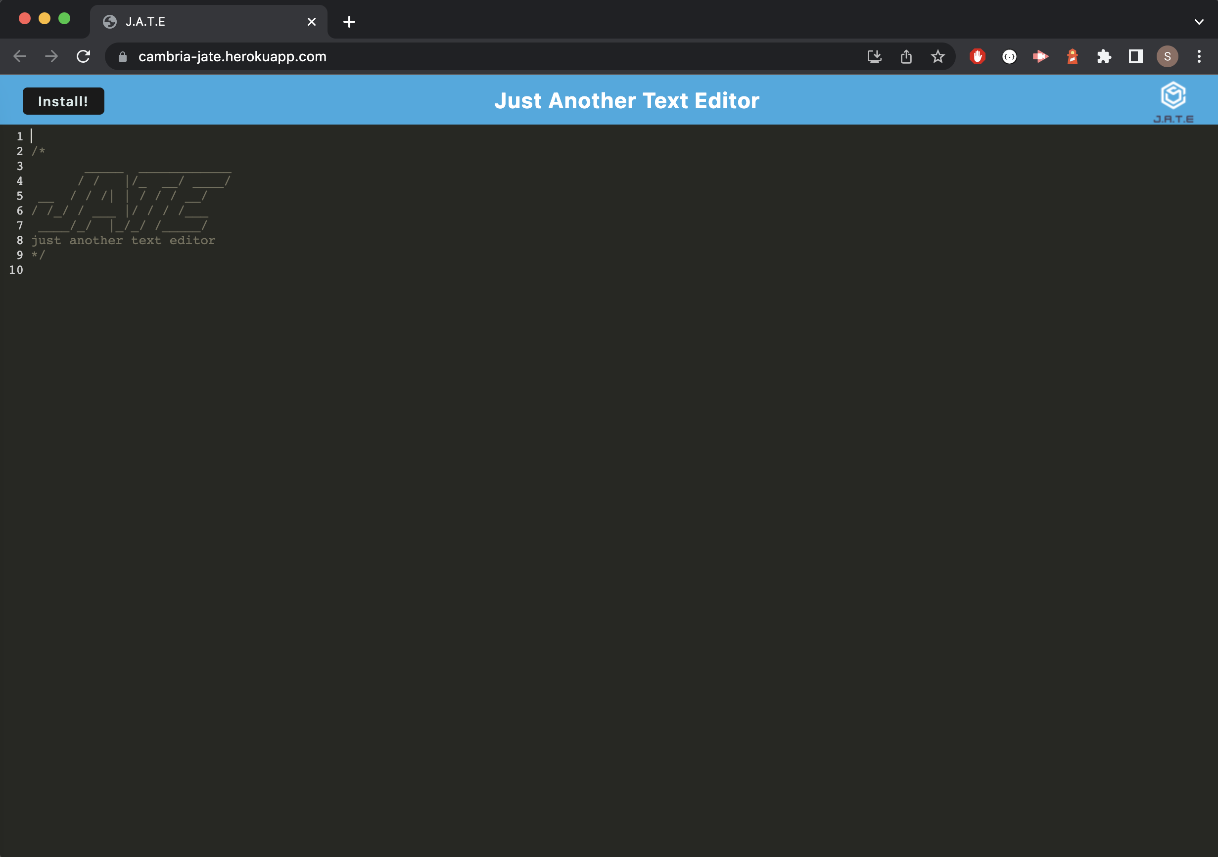 GitHub - StephCambria/PWA-Text-Editor