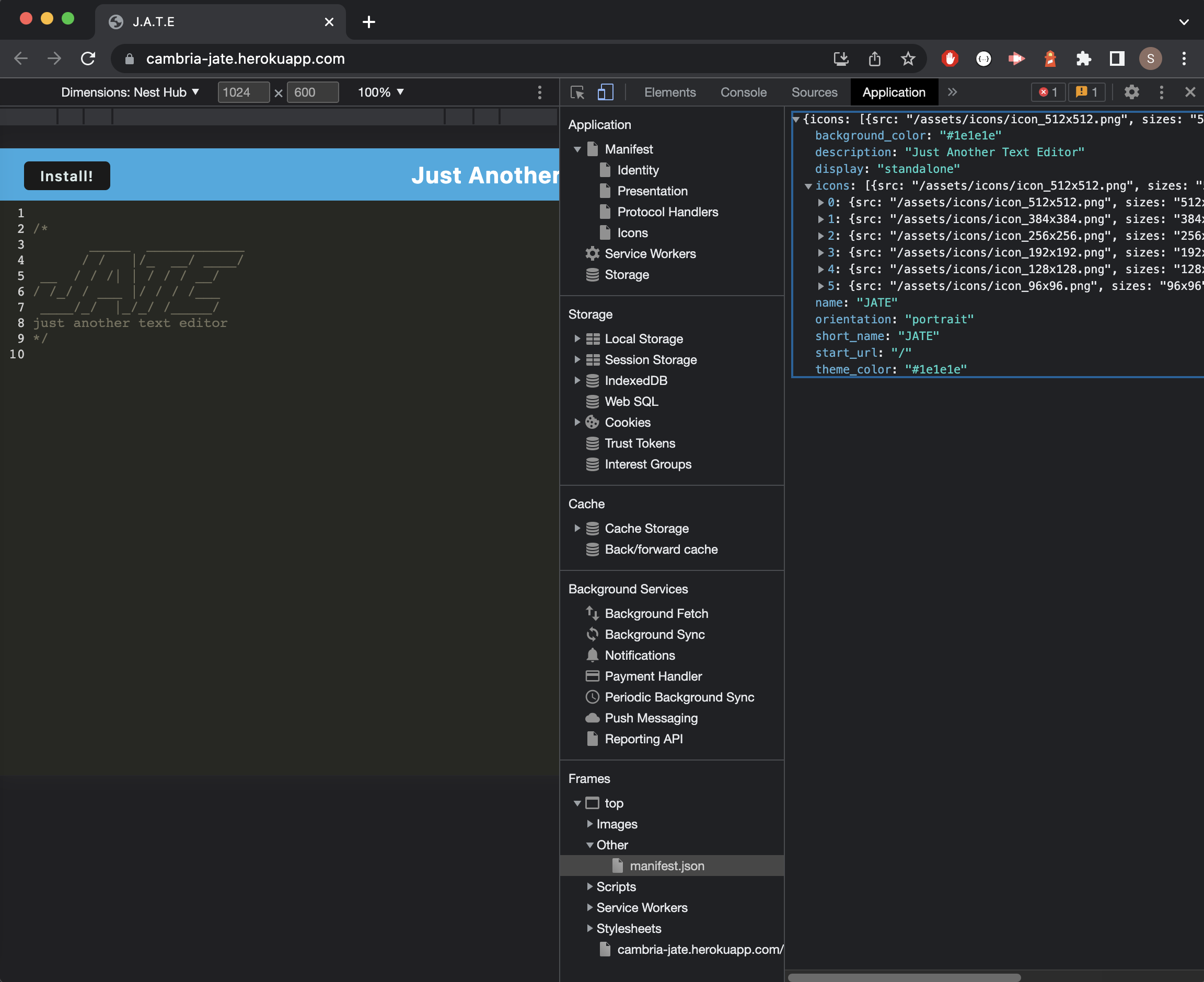 GitHub - StephCambria/PWA-Text-Editor