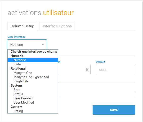 Unable to select 'User' in User Interface type after an table import · Issue #2084 · directus ...