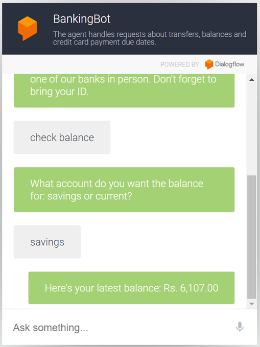 GitHub - mrabinash/ChatBot: The agent handles requests about transfers ...
