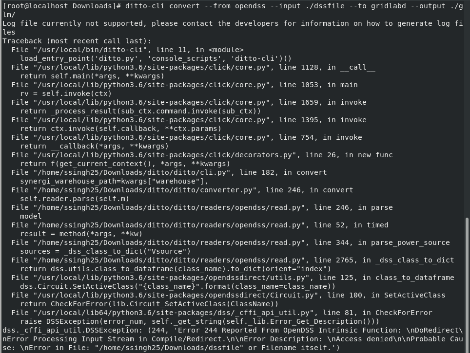 File conversion from OpenDSS to GridLabD · Issue #394 · NREL/ditto · GitHub
