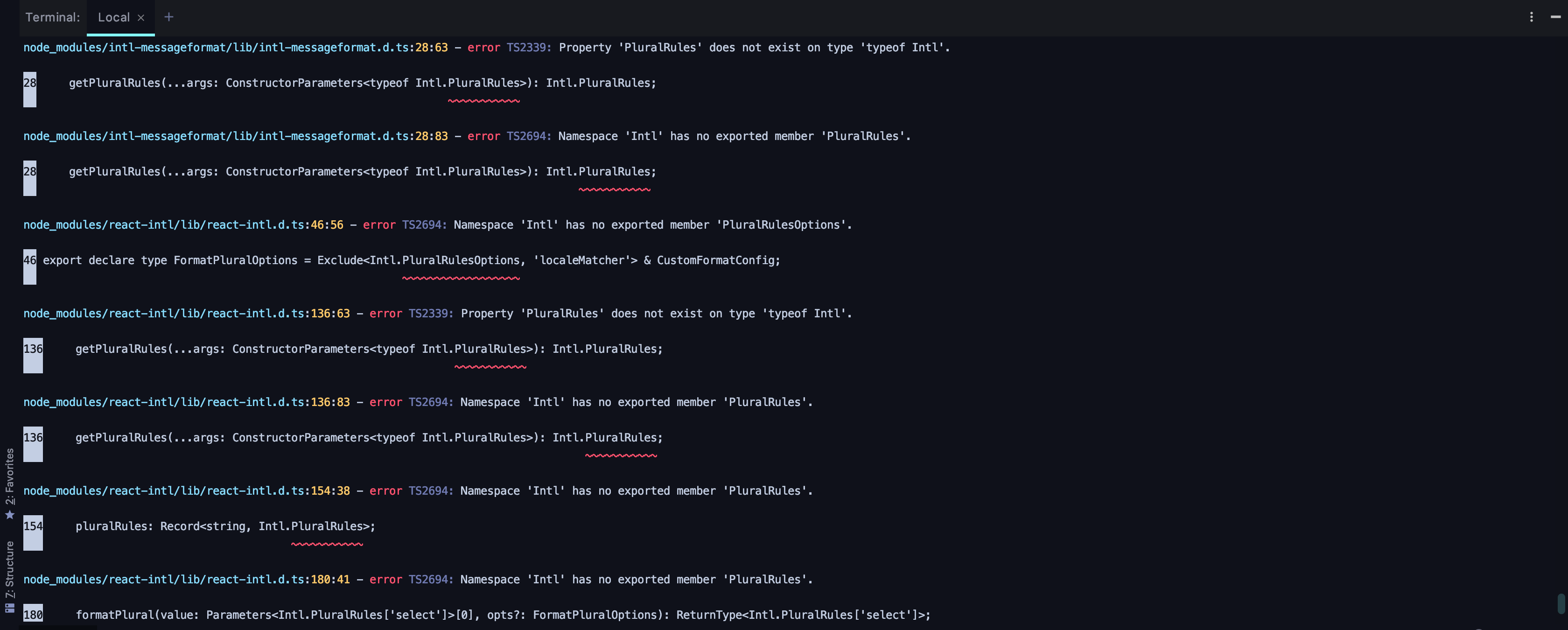 Error Ts2694 Namespace Intl Has No Exported Member Pluralrules · Issue 1593 · Formatjs