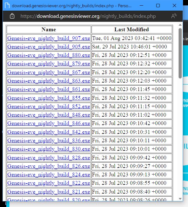 date system on nightly builds has gone wrong since server change · Issue #350 · GenesisViewer ...