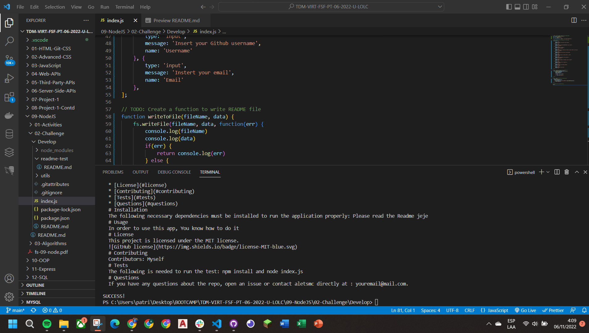 GitHub - aletsmc07/Readme-Generator
