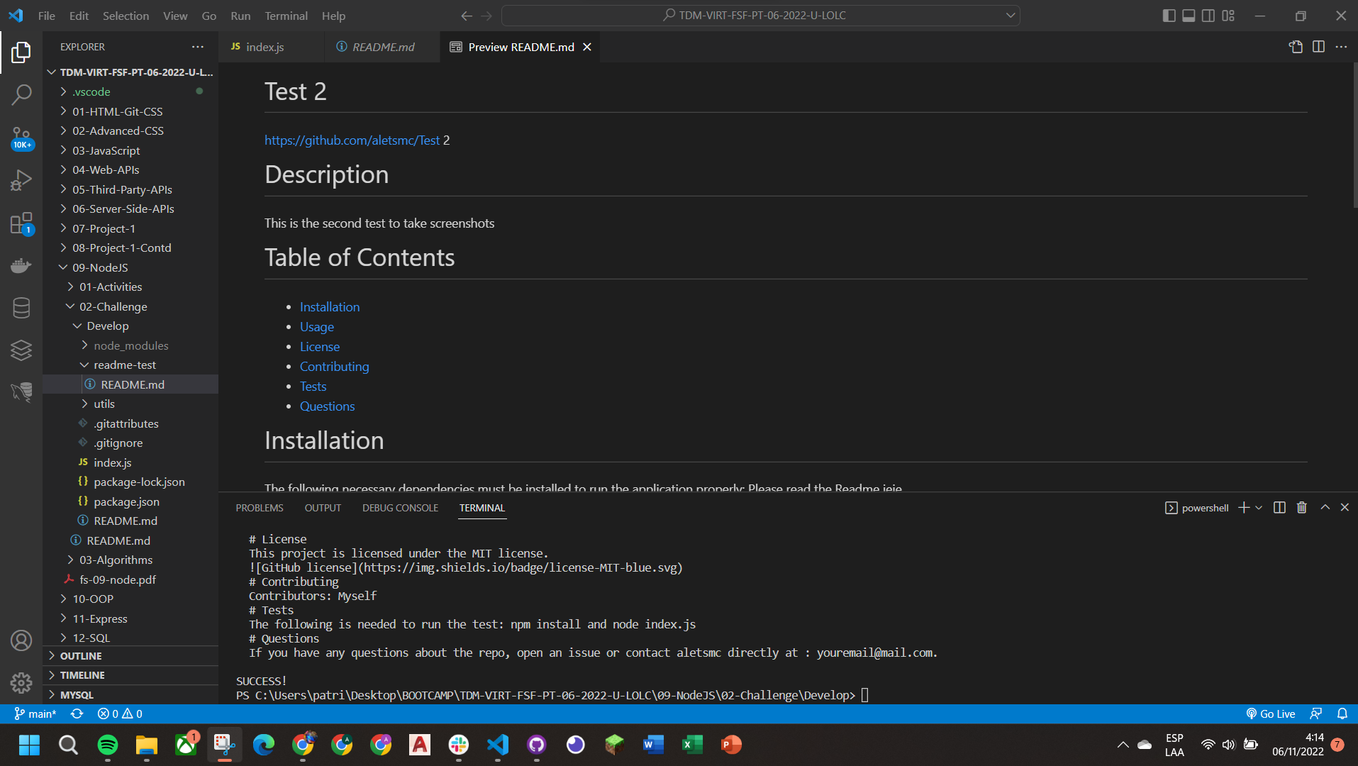 GitHub - aletsmc07/Readme-Generator