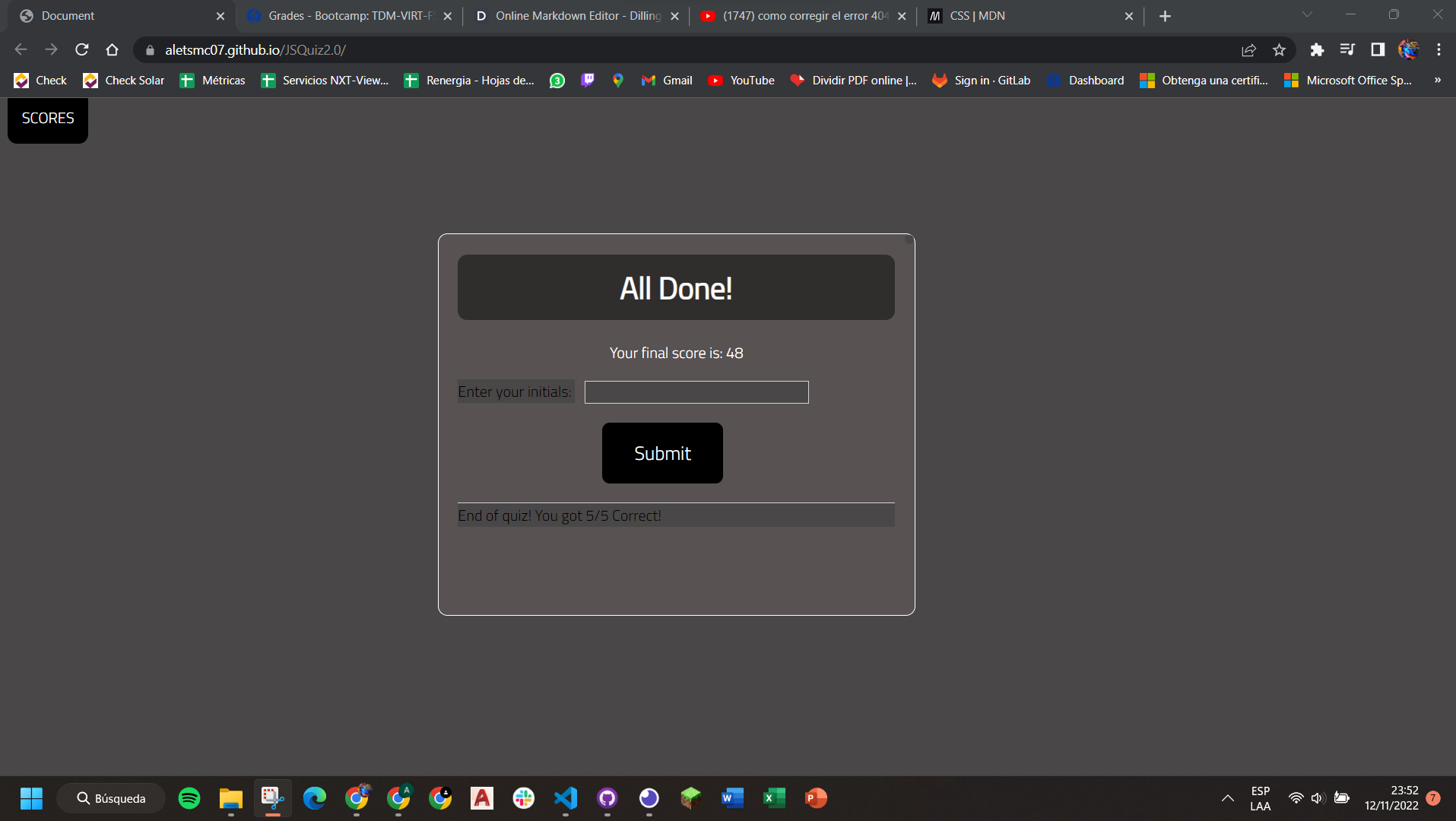 GitHub - aletsmc07/JSQuiz2.0