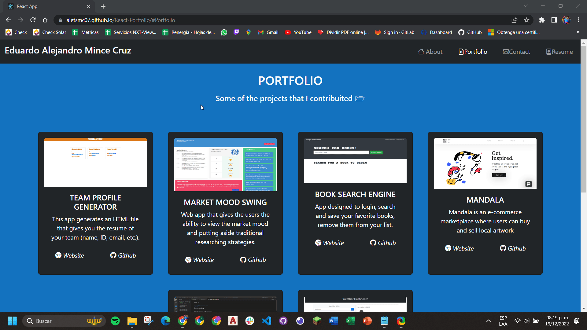 Github Aletsmc07 React Portfolio