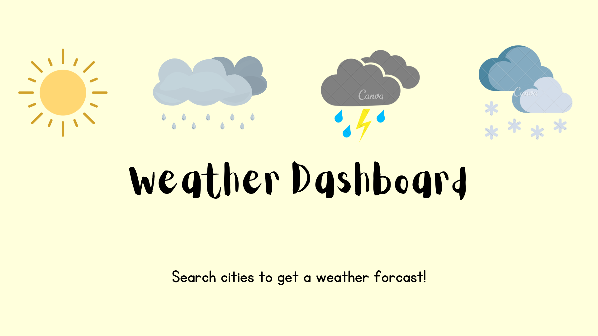 GitHub - SammyDP/WeatherDash-W6: Weather app to search cities for ...