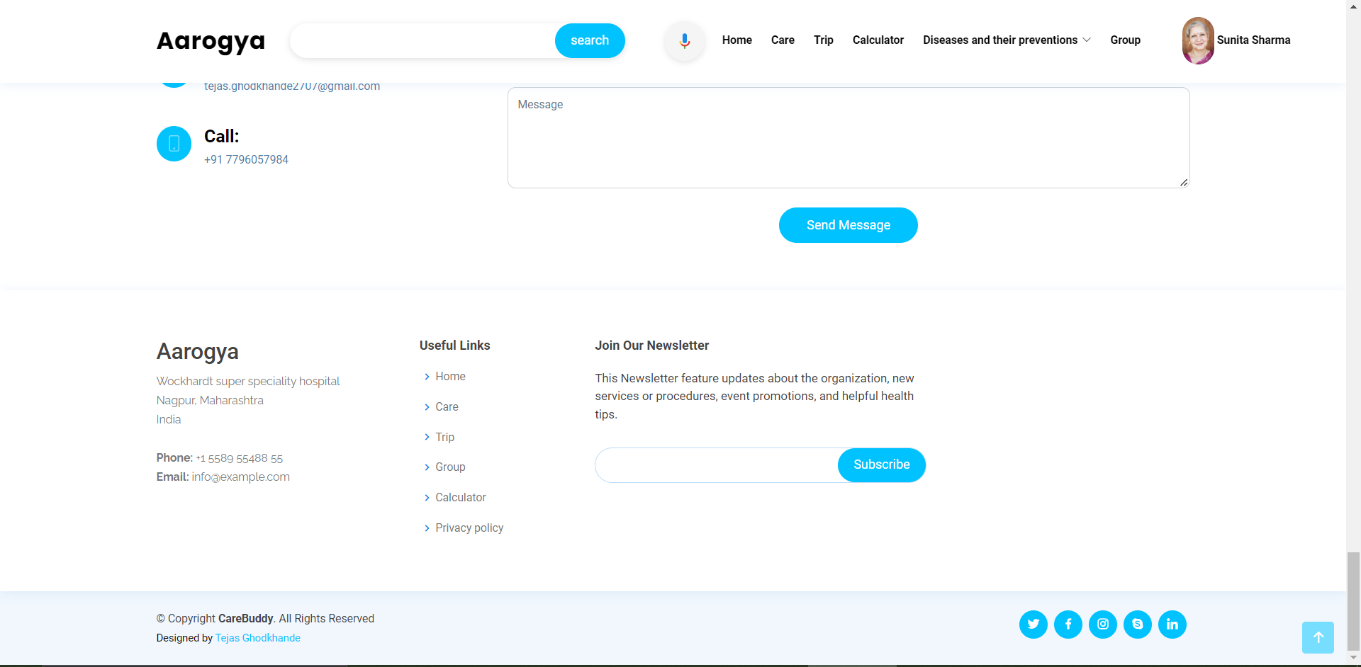 GitHub - tejas-ghodkhande/Aarogya: The main aim of this application is to have Sunita sharma or ...