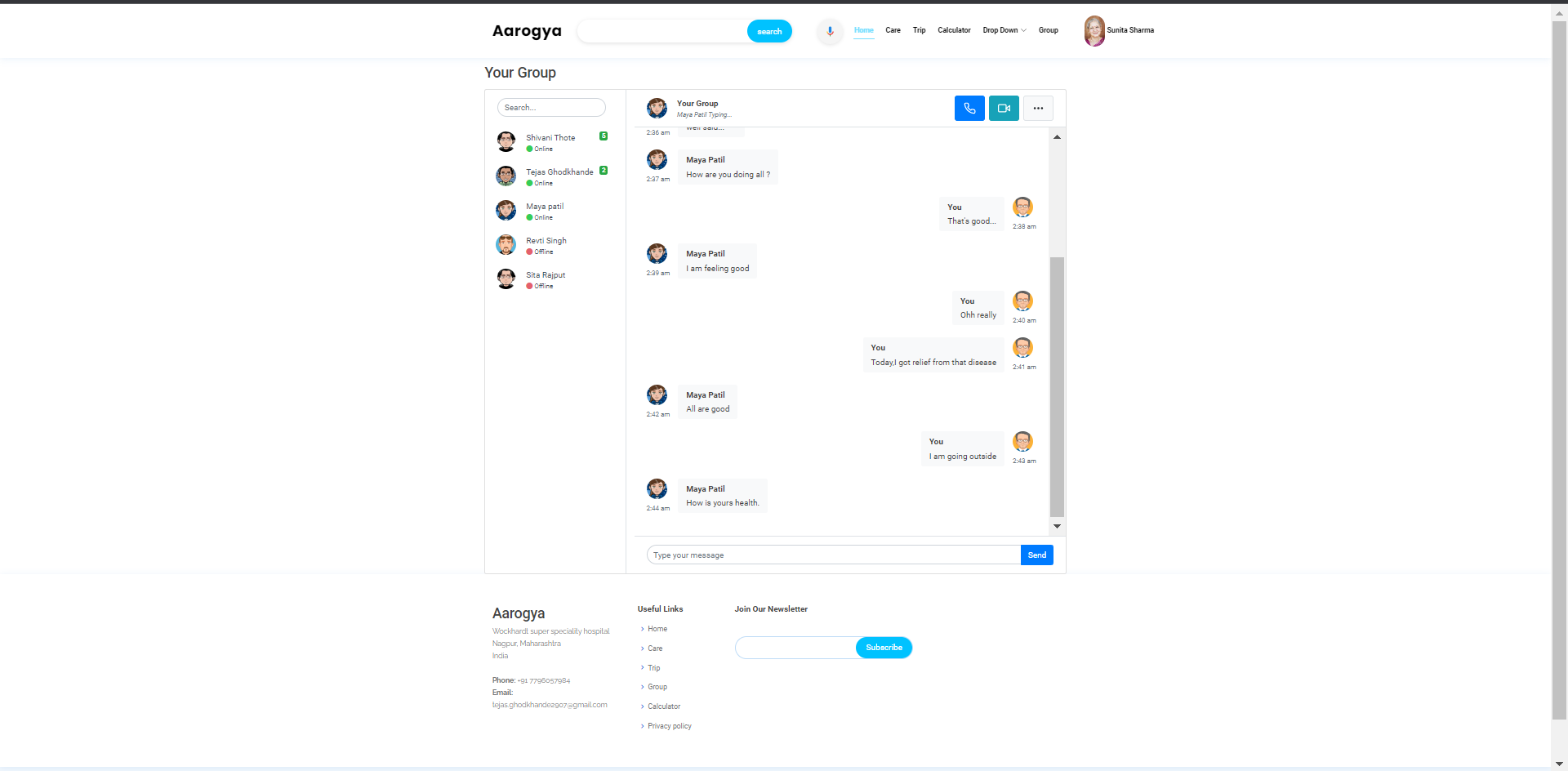 GitHub - tejas-ghodkhande/Aarogya: The main aim of this application is to have Sunita sharma or ...