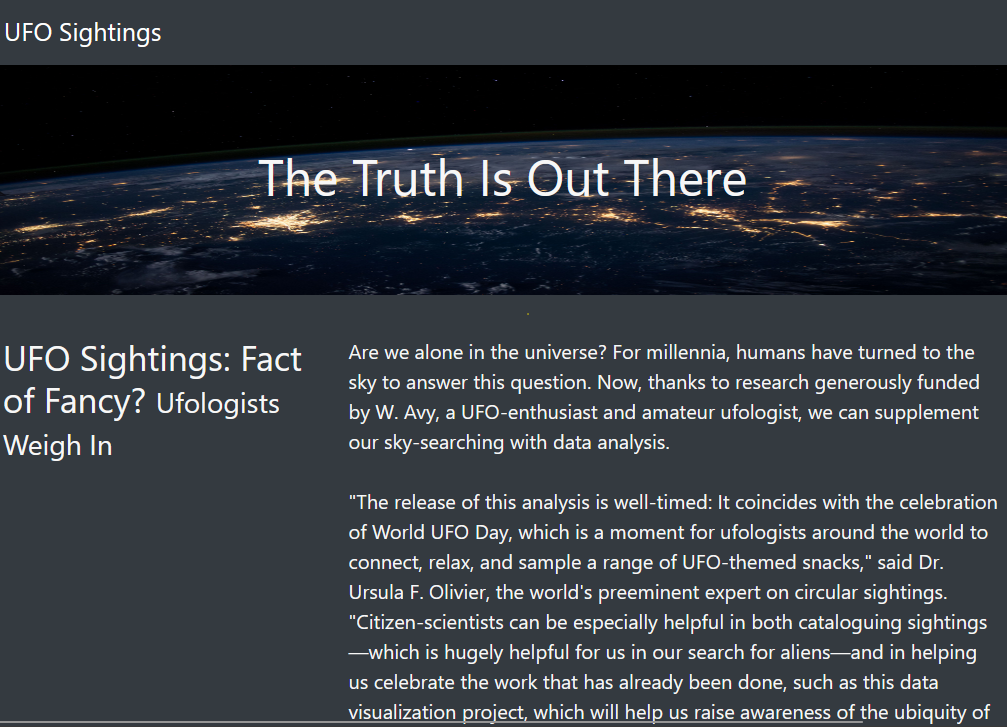 GitHub - Kidesth/UFOs: UFOs using Javascript build Daynamic wabpage. And customize tools that is ...