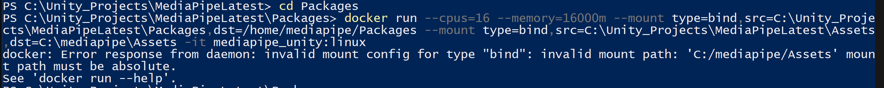 Issue running Docker run build commands on Windows 10 for Android/Windows builds · Issue #336 ...