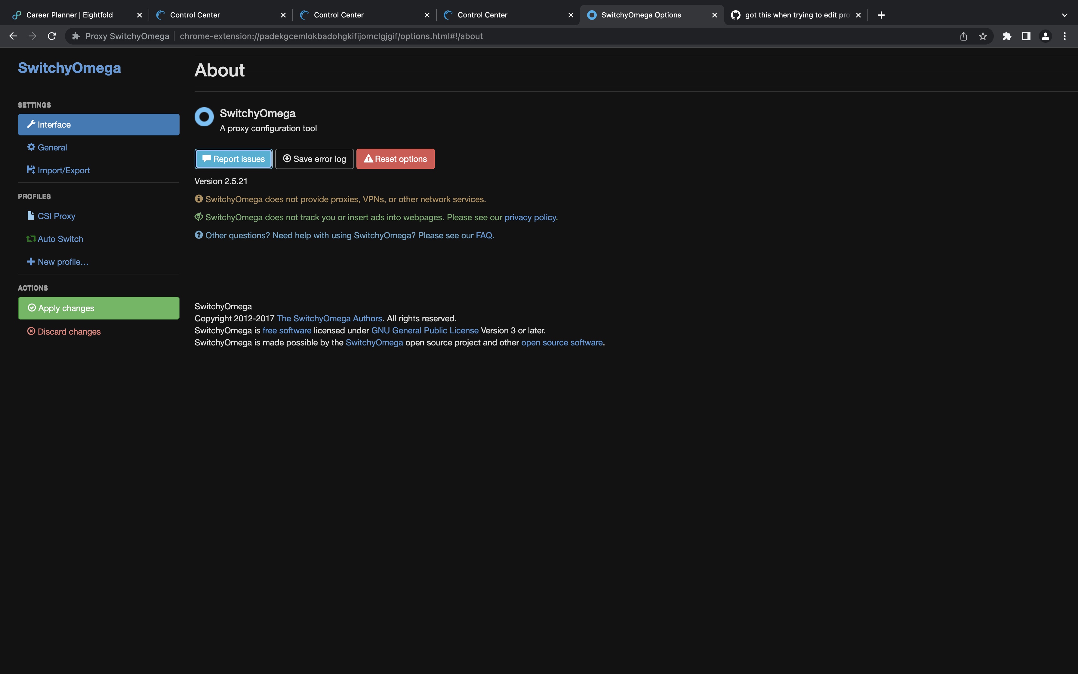 got this when trying to edit profile · Issue #2348 · FelisCatus/SwitchyOmega · GitHub