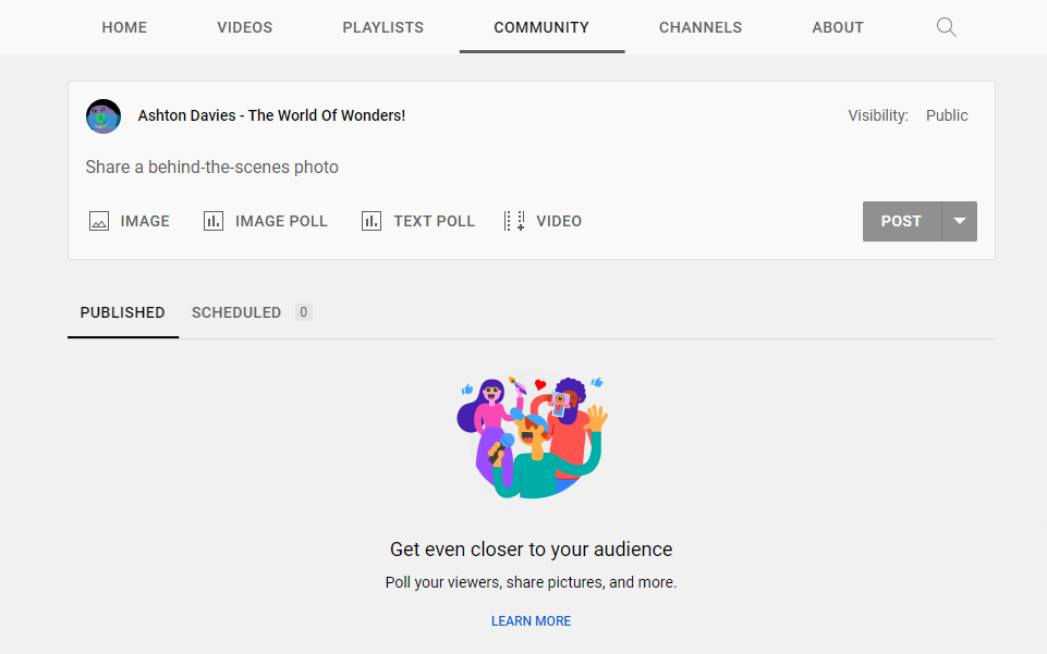 Add the ability to create community posts directly from your own ...