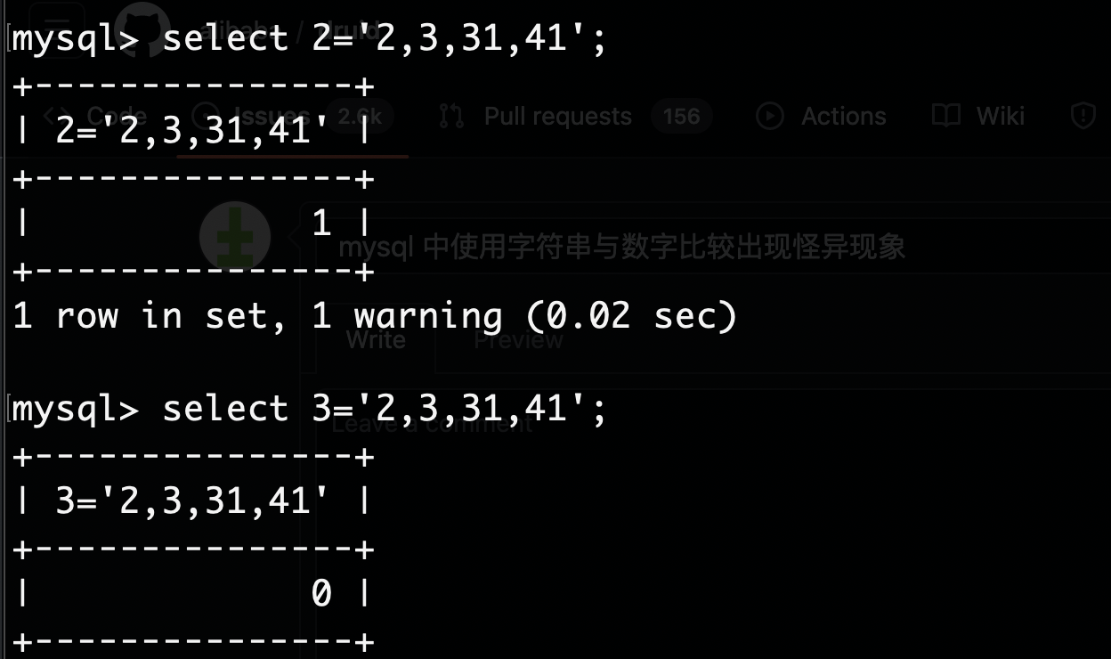 mysql 中使用字符串与数字比较的时候出现怪异且不正确的结果 · Issue #5442 · alibaba/druid · GitHub