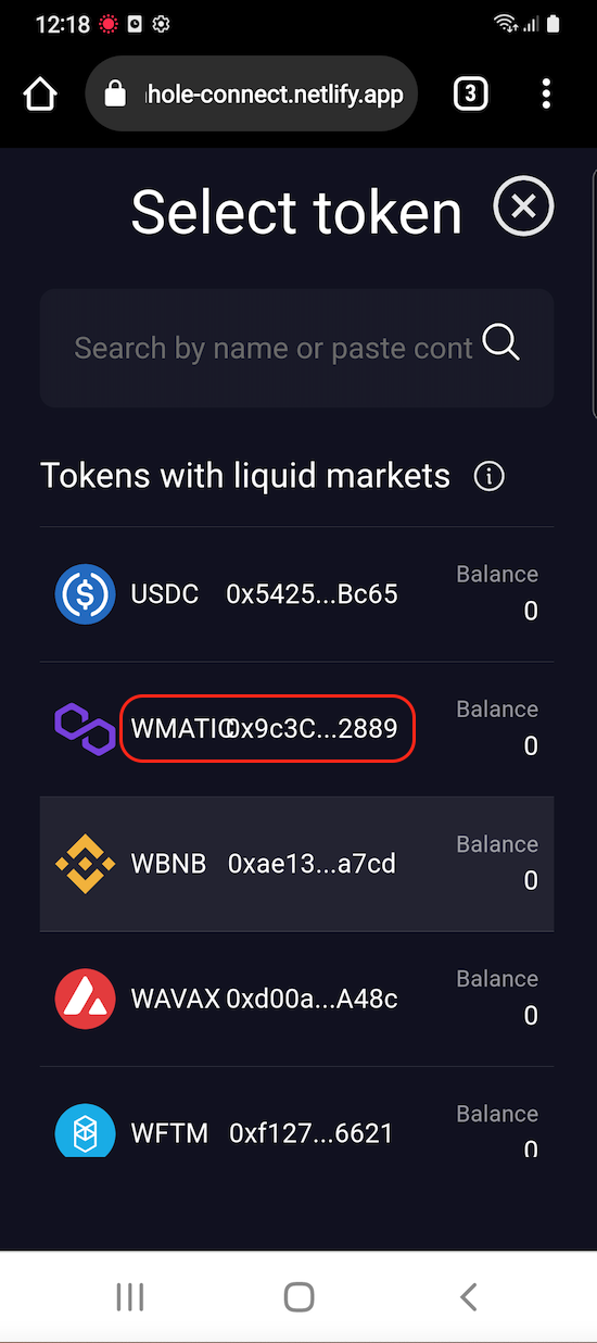 [QA] Token name and wallet number overlap on “Select wallet” screen on mobile · Issue #83 ...