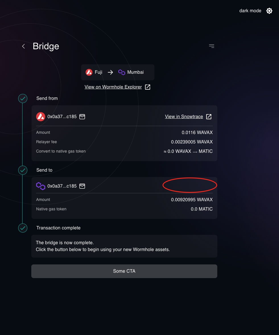 [QA] Link to transaction scan is not displayed for “Send to” transaction · Issue #113 · wormhole ...