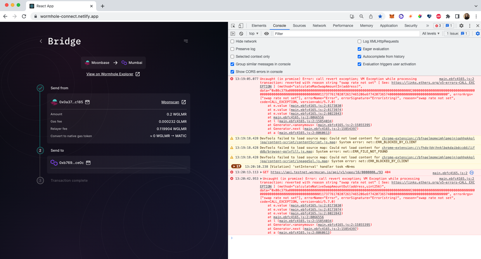 [QA] ‘Send to’ section is incomplete on Redeem screen · Issue #383 · wormhole-foundation ...