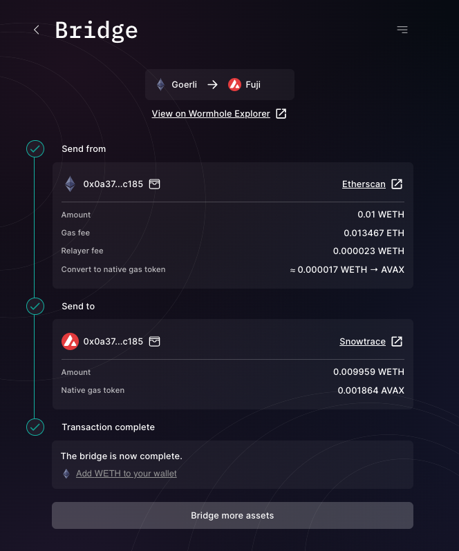 [QA] Native gas drop-off not deducted from the received amount · Issue #339 · wormhole ...
