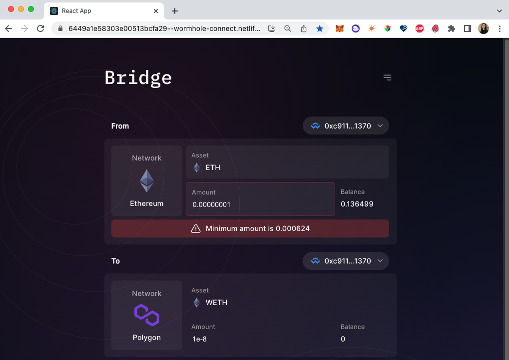 [QA][Mainnet] Incorrect value shown at minimum amount needed for transaction · Issue #431 ...