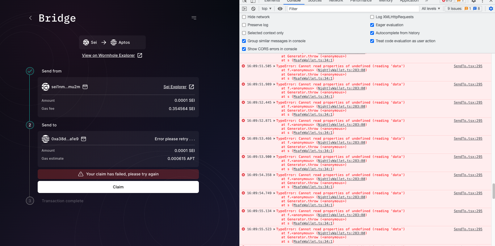 [QA] [Nightly wallet] User is not able to Claim token · Issue #669 · wormhole-foundation ...