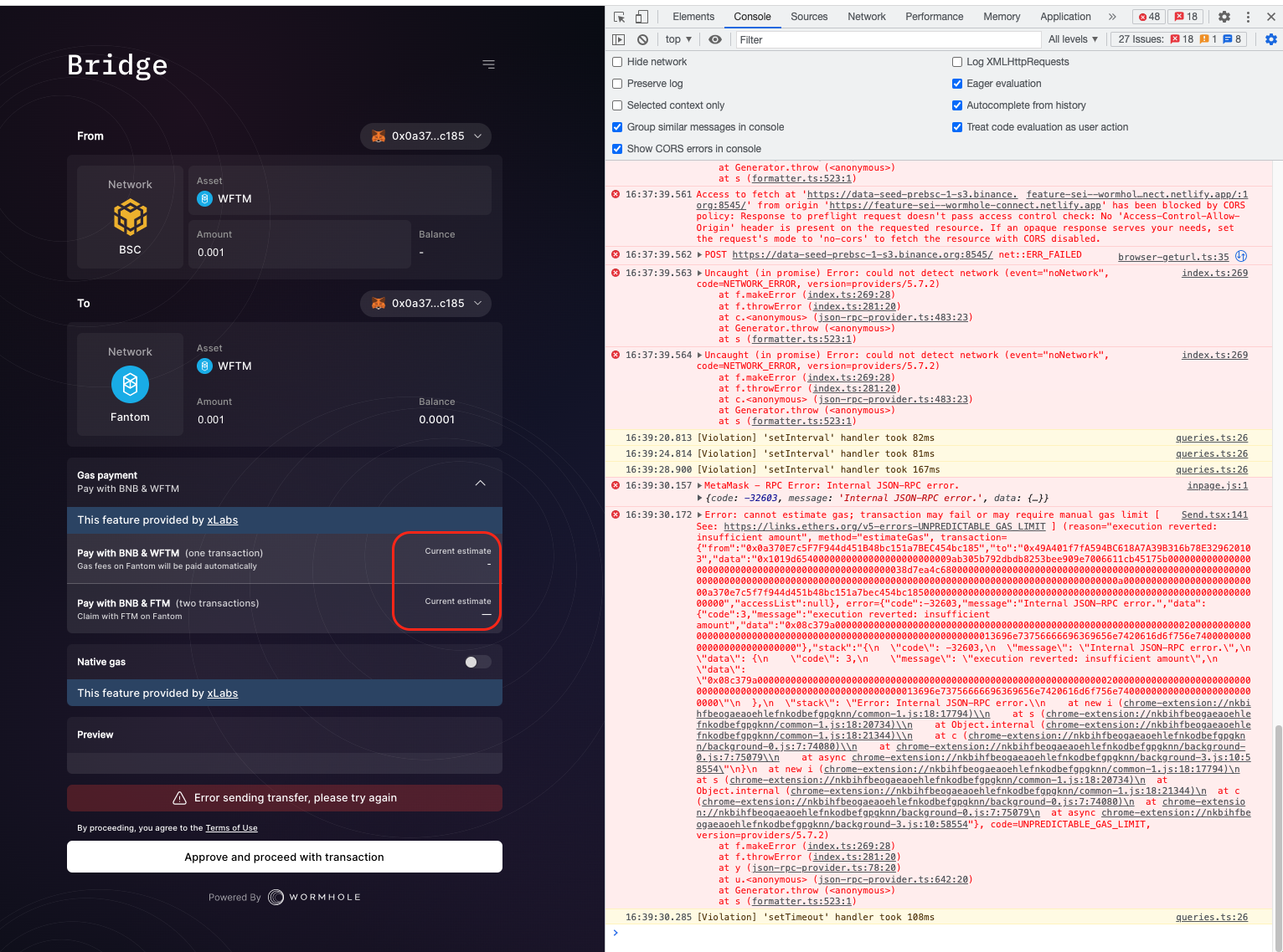 [QA] User is not able to send assets from BSC · Issue #672 · wormhole-foundation/wormhole ...