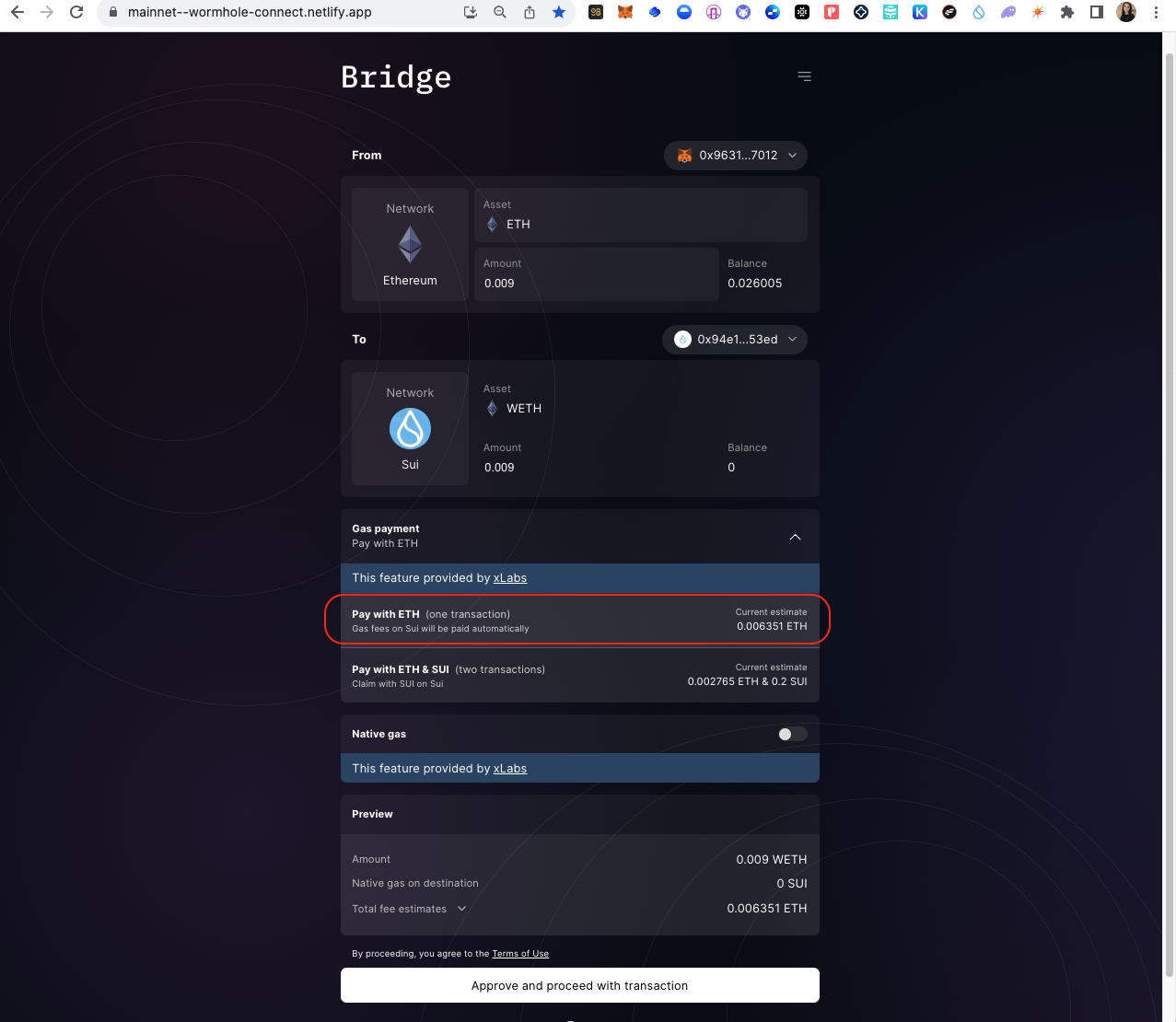 [QA] Option "Pay with one transaction" is present on Mainnet but is not ...
