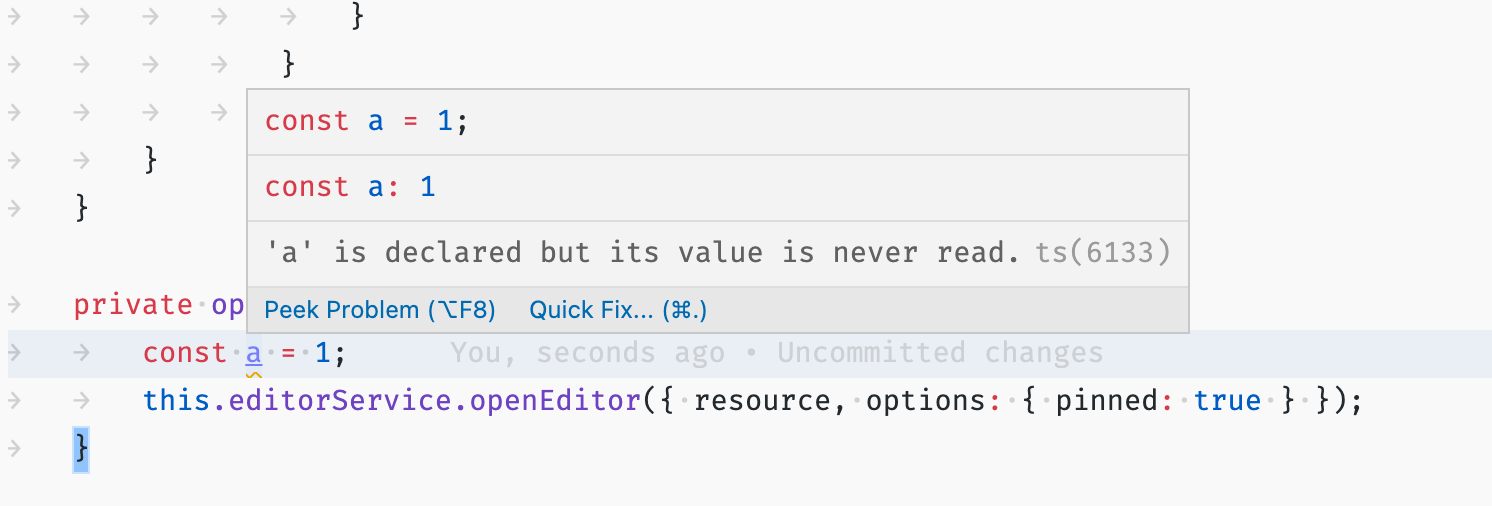 Quick Fix shows at wrong position · Issue #112391 · microsoft/vscode ...