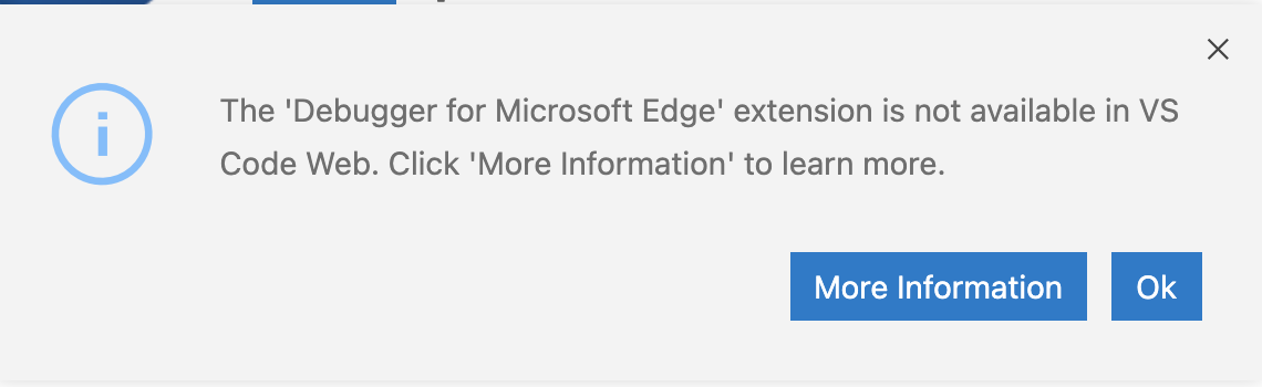 Improve Info Dialog when an extension cannot be installed in VS Code ...