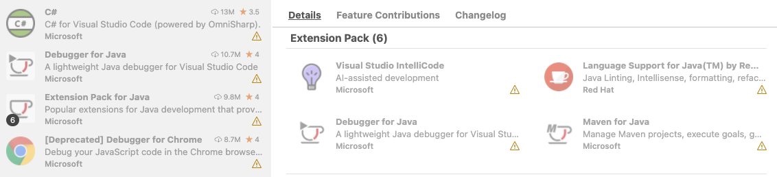 Disabled extensions in the Extension Pack should be shown as grayed out ...