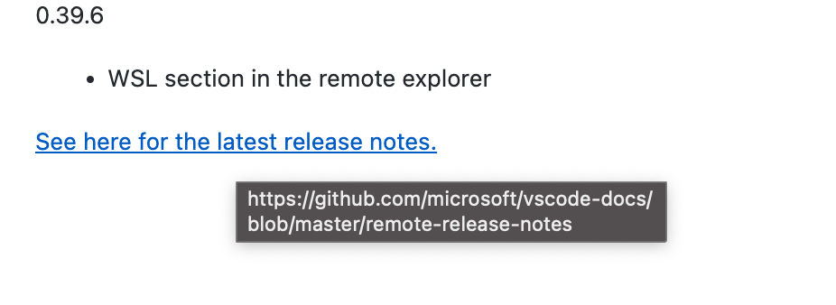Changelog link to release notes · Issue #6546 · microsoft/vscode-remote ...