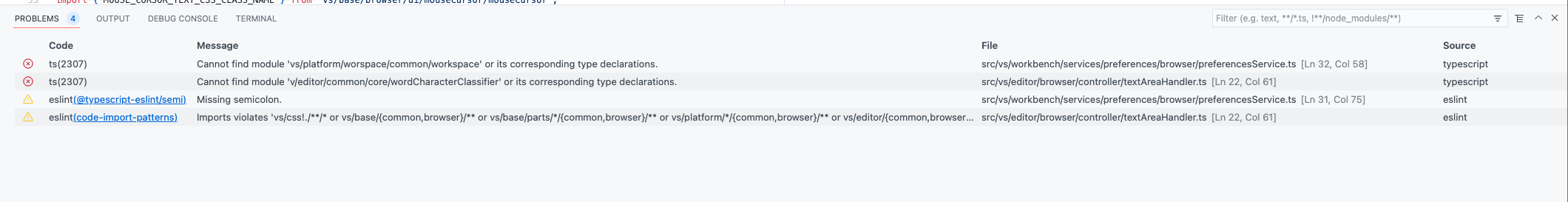 Errors are not sorted by file path · Issue #150784 · microsoft/vscode ...
