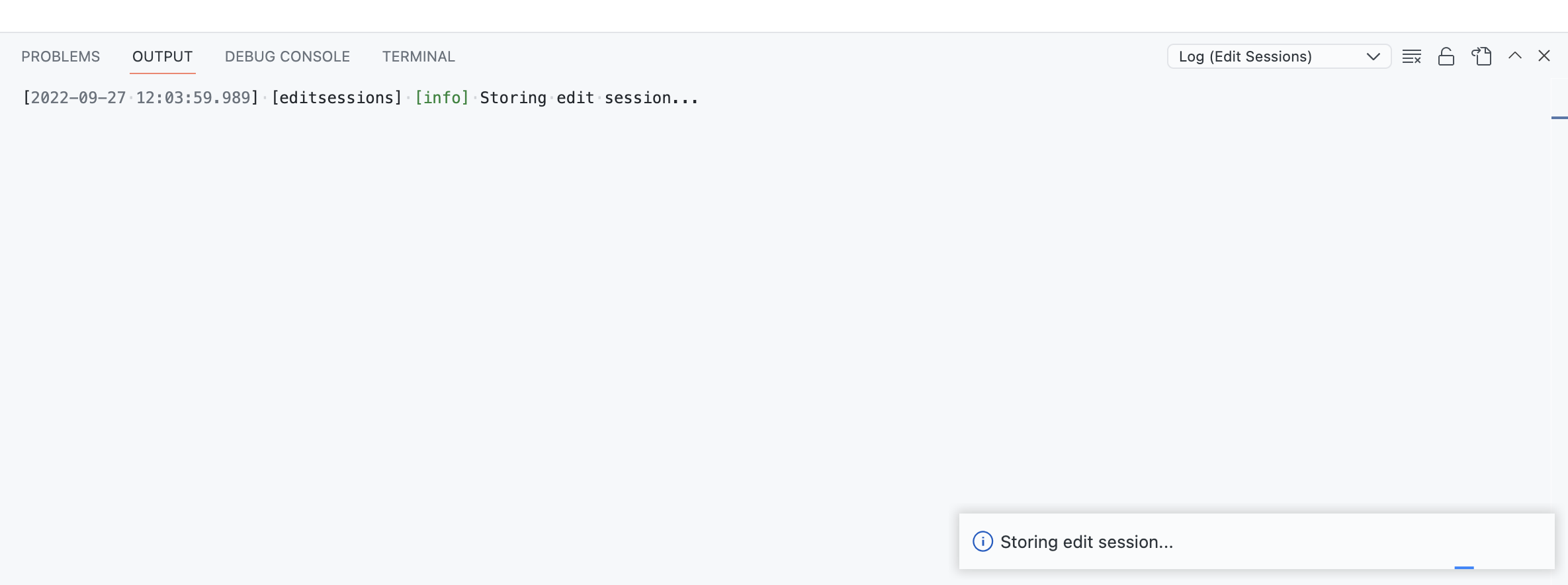Storing edit session also takes infinite time · Issue #161939 · microsoft/vscode · GitHub