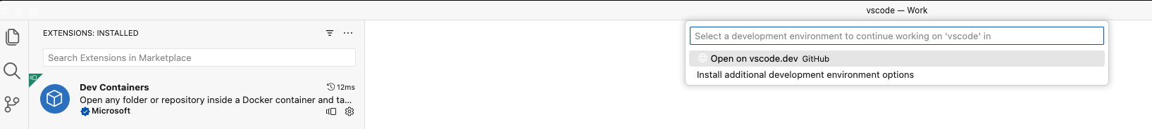 Installing Dev Container Extension Does Not Have Any Impact On Continue