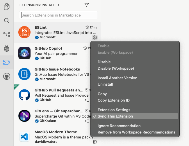 Settings sync: sync extensions by category · Issue #176478 · microsoft/vscode · GitHub