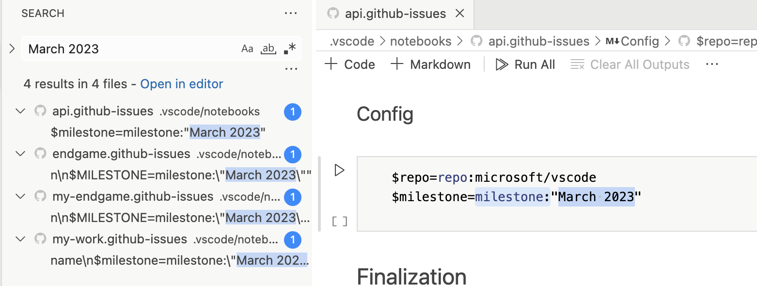 search highlight in notebook persists · Issue #177536 · microsoft ...