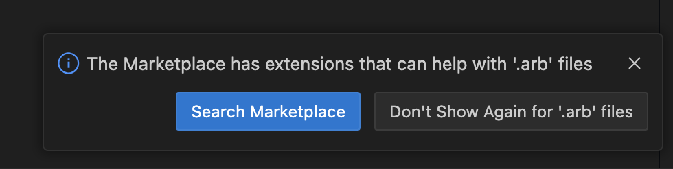 File extension based recommendation is shown every time the file with same extension is opened ...