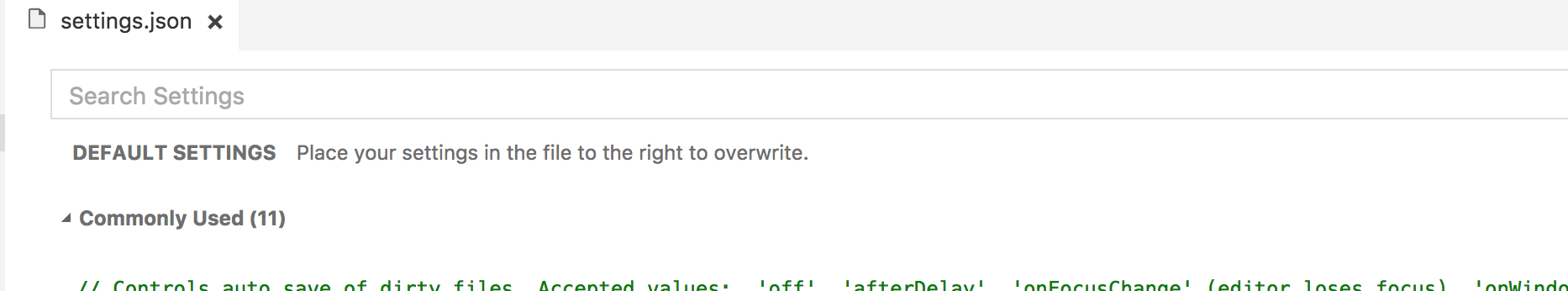 Show a message in Default settings how to overwrite · Issue #29312 ...