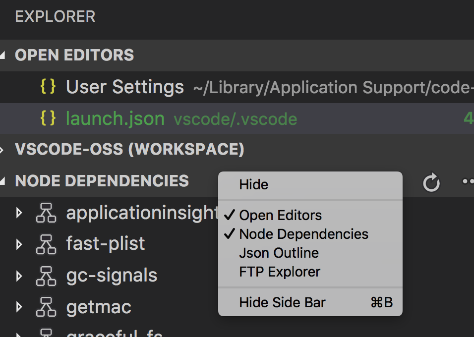 Activity Bar & Panels: Always show list of views on right click on view ...