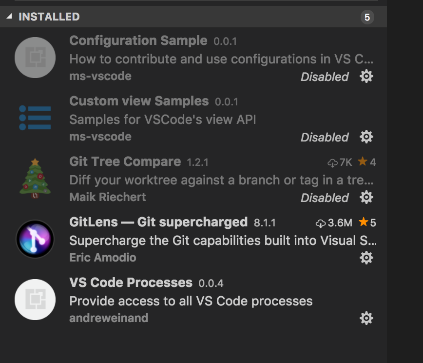Extensions viewlet in high contrast theme is not very high contrast ...