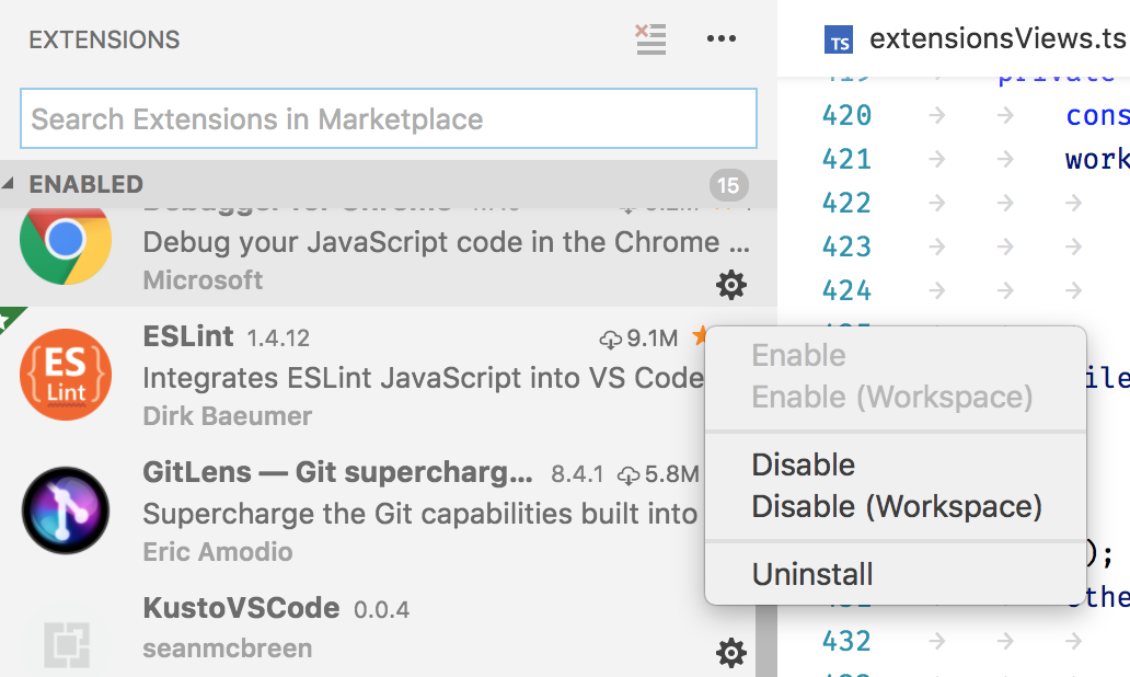 [Feature request] Plug-in management By Project · Issue #51868 · microsoft/vscode · GitHub
