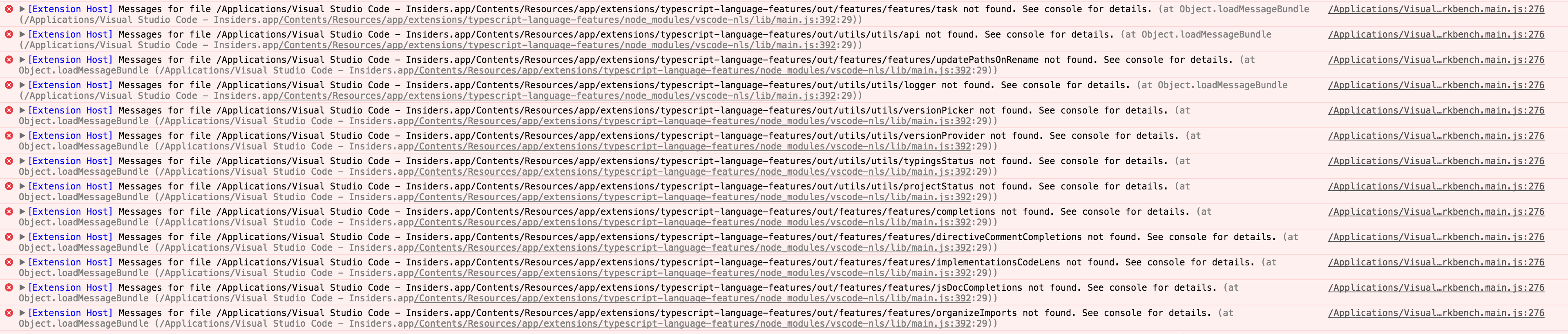Activating Extension Vscodetypescript Language Features Failed Invalid Unicode Escape