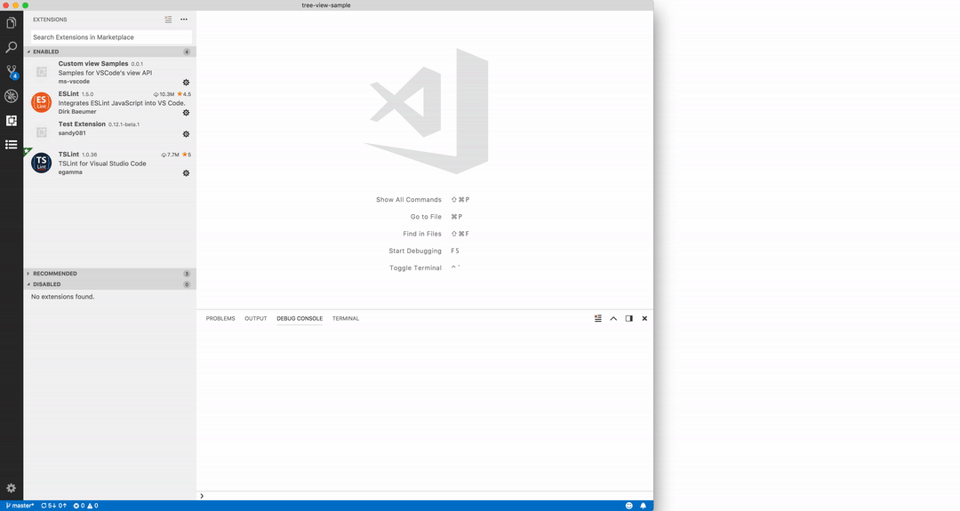 Debugging an extension should forcably enable it (at least for that ...