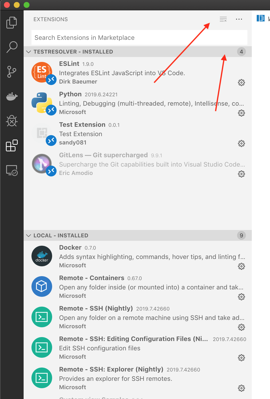 Improve discoverability of 'Install Local Extension...' · Issue #1066 · microsoft/vscode-remote ...