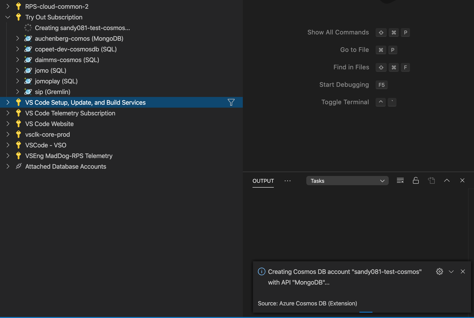Progress is shown at multiple places · Issue #1274 · microsoft/vscode-cosmosdb · GitHub