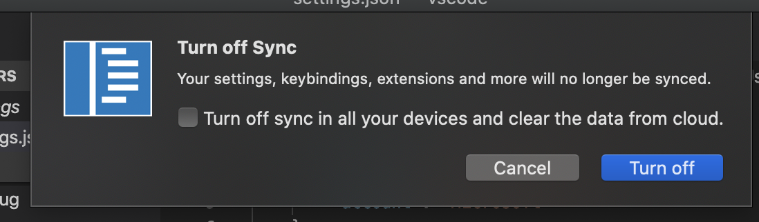 Settings sync disable and delete data command · Issue #85618 · microsoft/vscode · GitHub