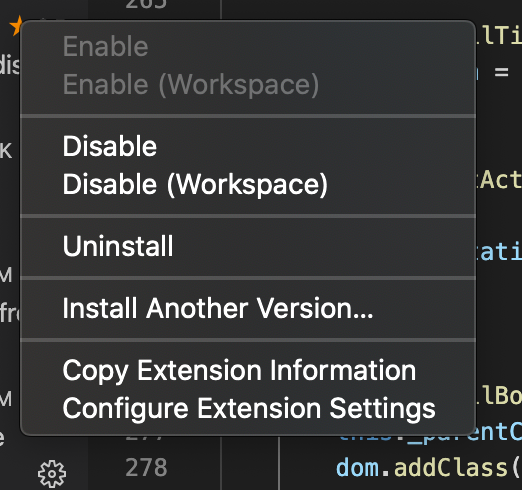 Extension Context Menu: 'Configure...' the name configure is not clear · Issue #89769 ...