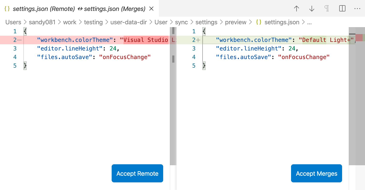 Settings sync: manual sync flow feedback · Issue #102581 · microsoft/vscode · GitHub