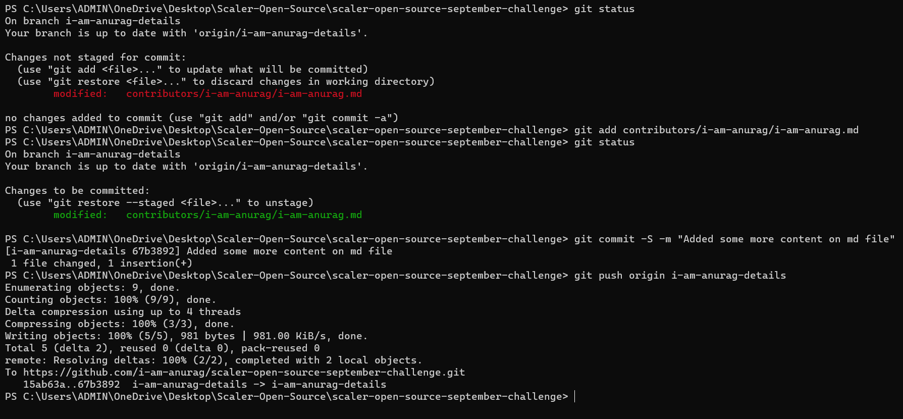 Challenge-1 to challenge-15 Anurag Pandey · Issue #581 · scaleracademy/scaler-open-source ...